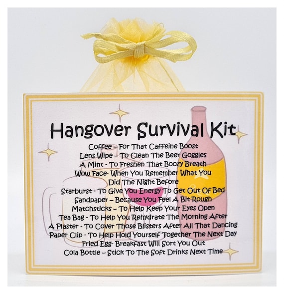 Hangover Survival Kit Fun Novelty Gift & Card Alternative / | Etsy