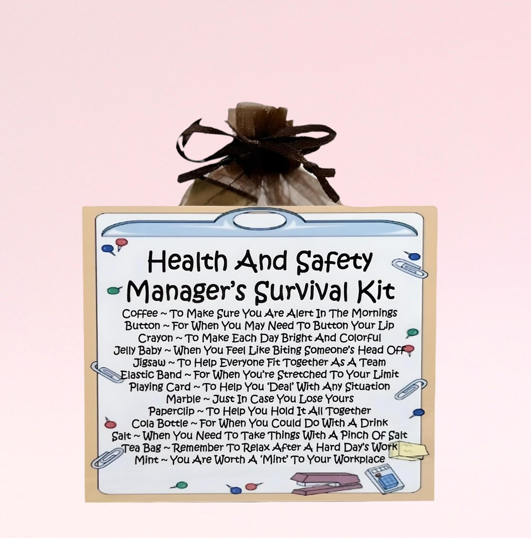 Health and Safety Manager's Survival Kit ~ Fun Novelty Gift & Card ...