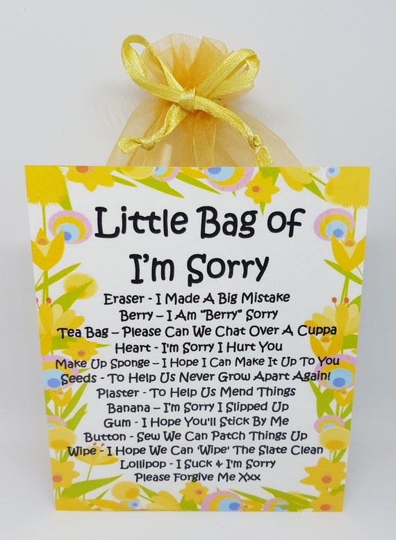 Little Bag of Im Sorry A Unique Way To Apologise / sorry | Etsy