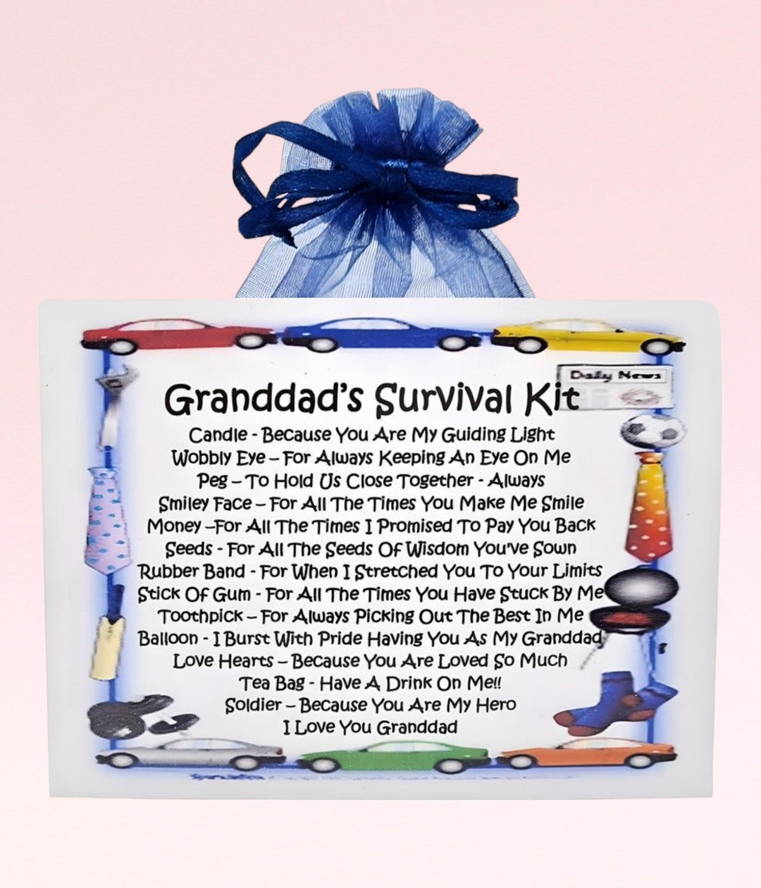 Grandad's Survival Kit ~ Fun Novelty Gift & Card | Birthday Present ...
