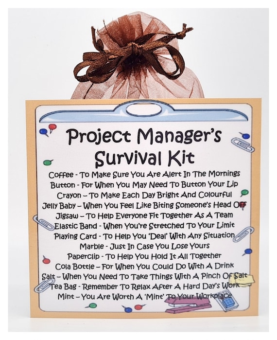 Project Manager's Survival Kit Fun Novelty Gift & Card | Etsy