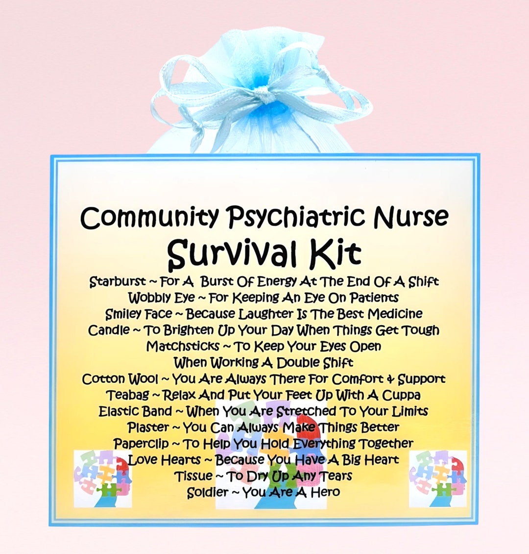 Community Psychiatric Nurse Survival Kit ~ Fun Novelty Gift & Card ...