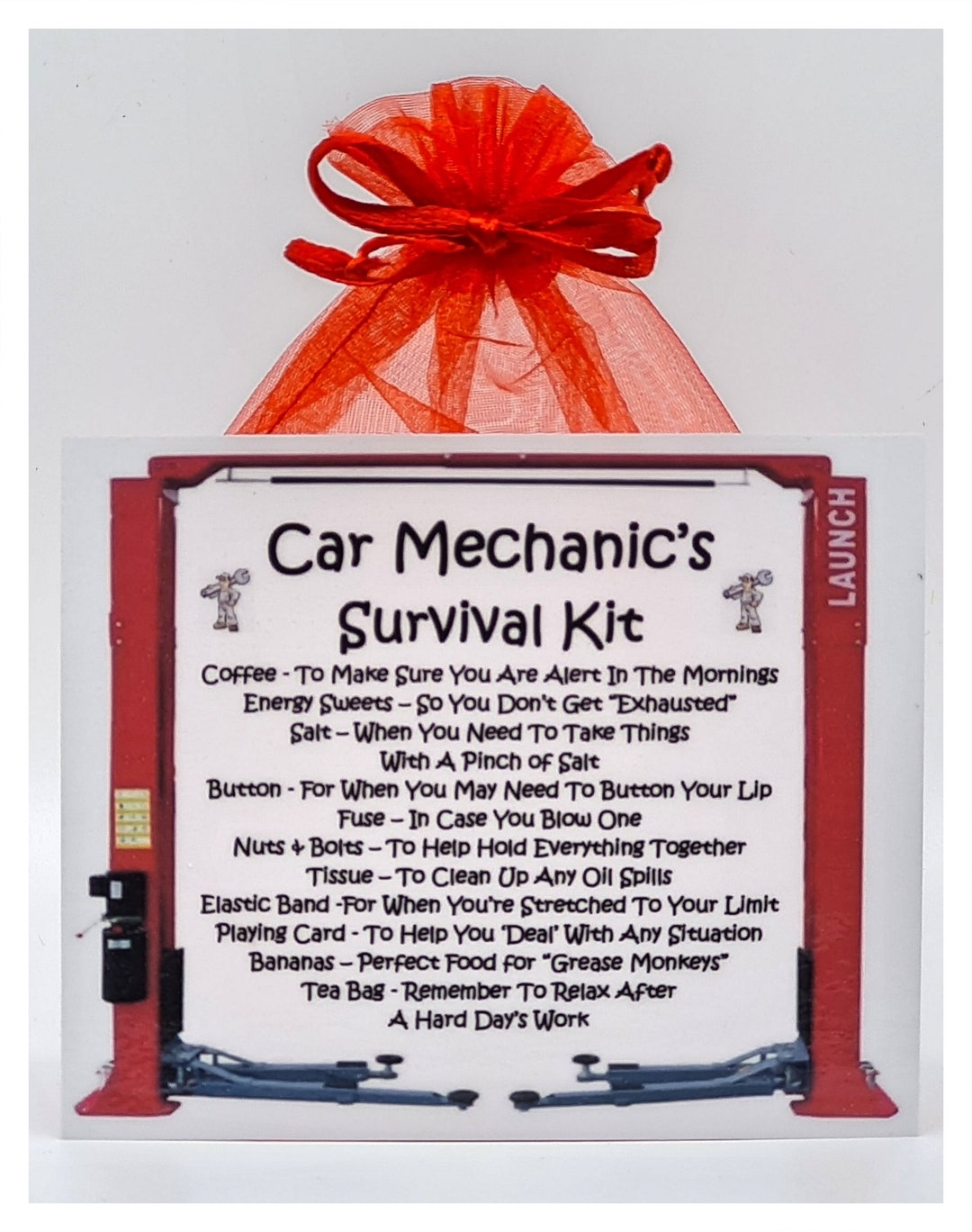 Car Mechanic's Survival Kit Fun Novelty Gift & Card Alternative ...