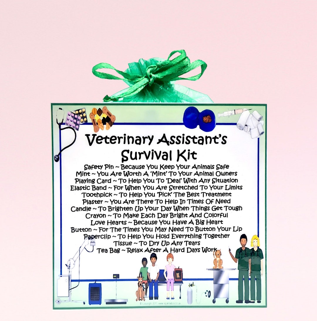 Veterinary Assistant's Survival Kit ~ Fun Novelty Gift & Card ...
