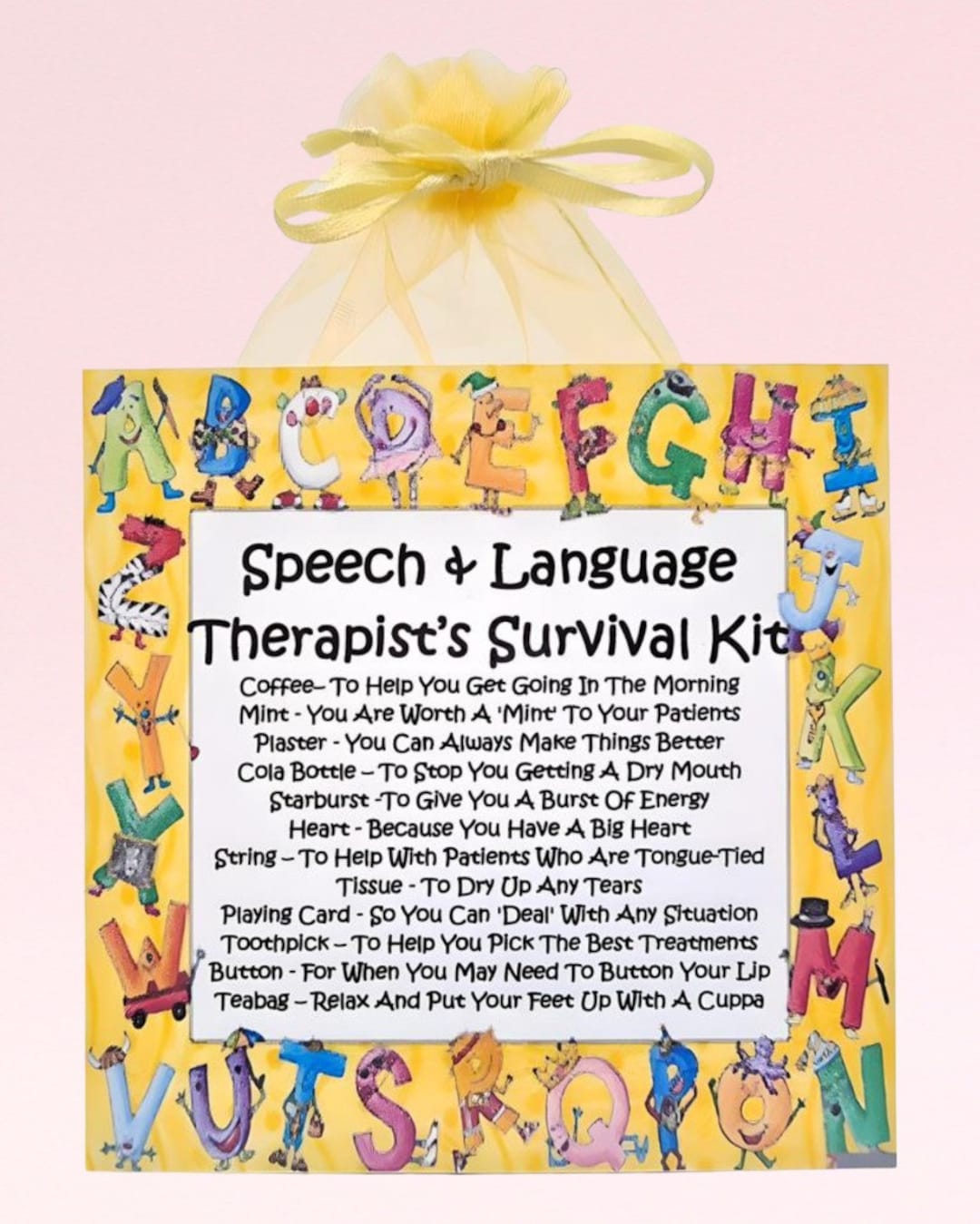 Speech & Language Therapist Survival Kit ~ Fun Novelty Gift and Card ...