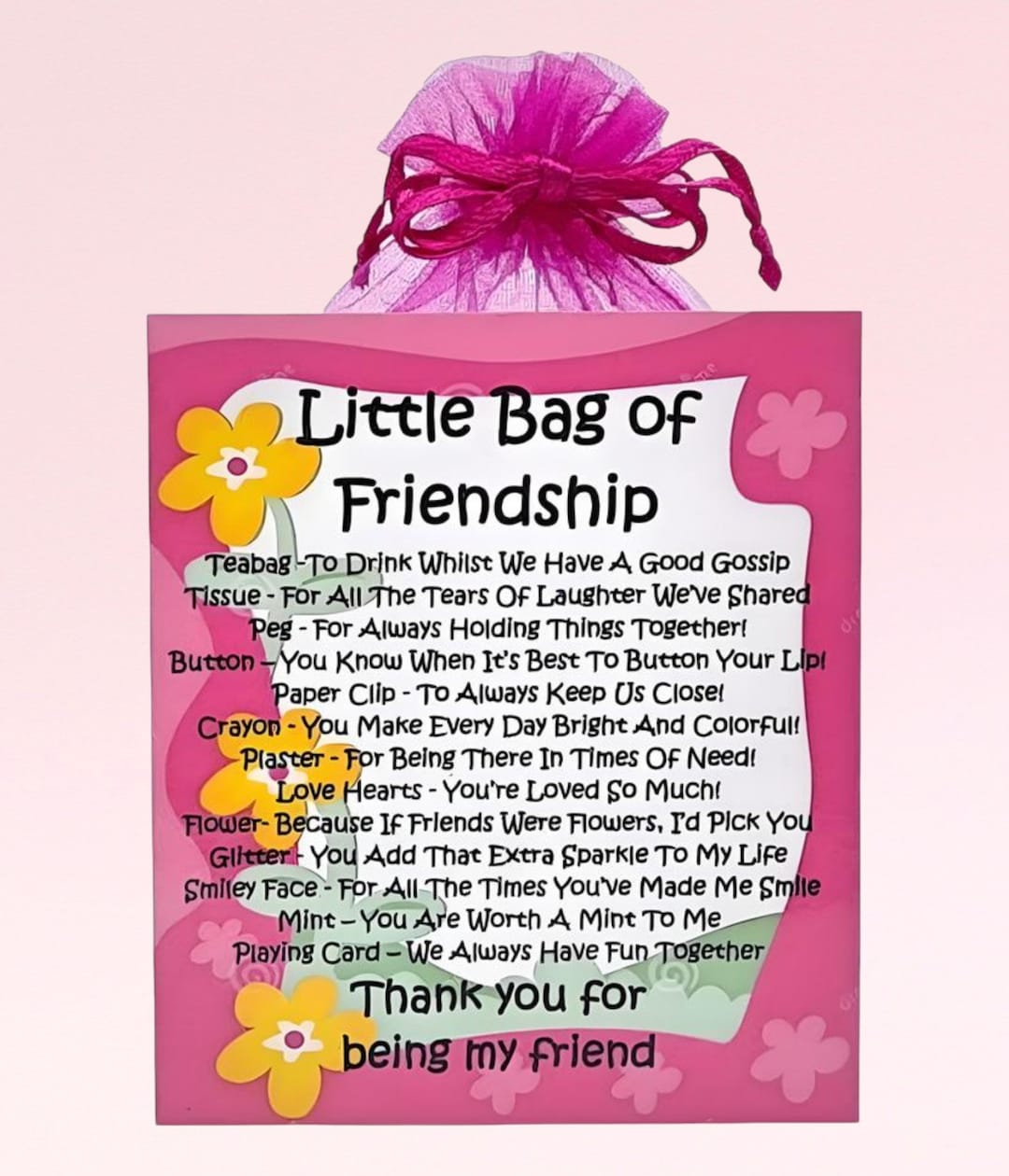 Little Bag of Friendship ~ Unique Fun Novelty Gift & Greetings Card ...