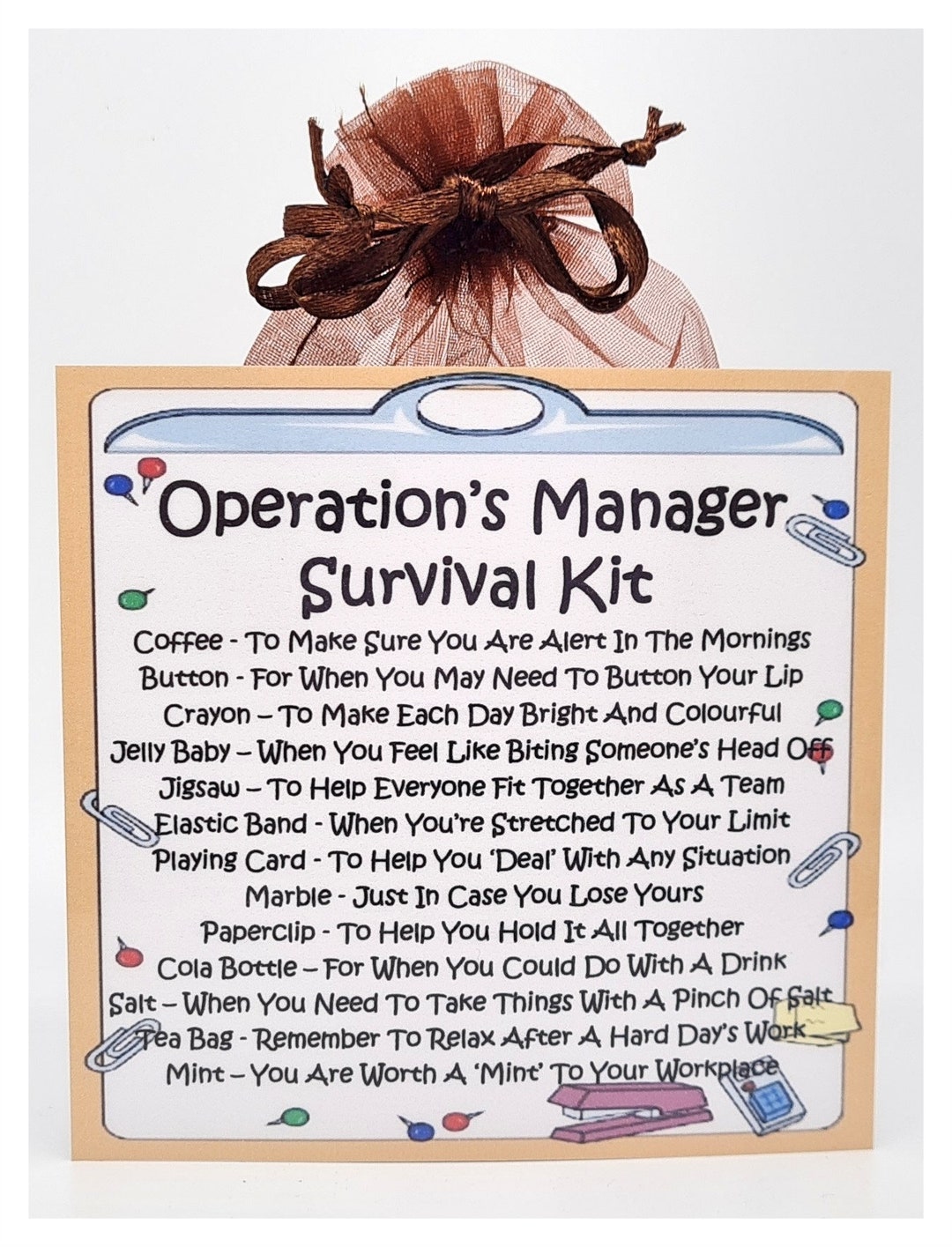 Operation's Manager Survival Kit Fun Novelty Gift & Card - Etsy