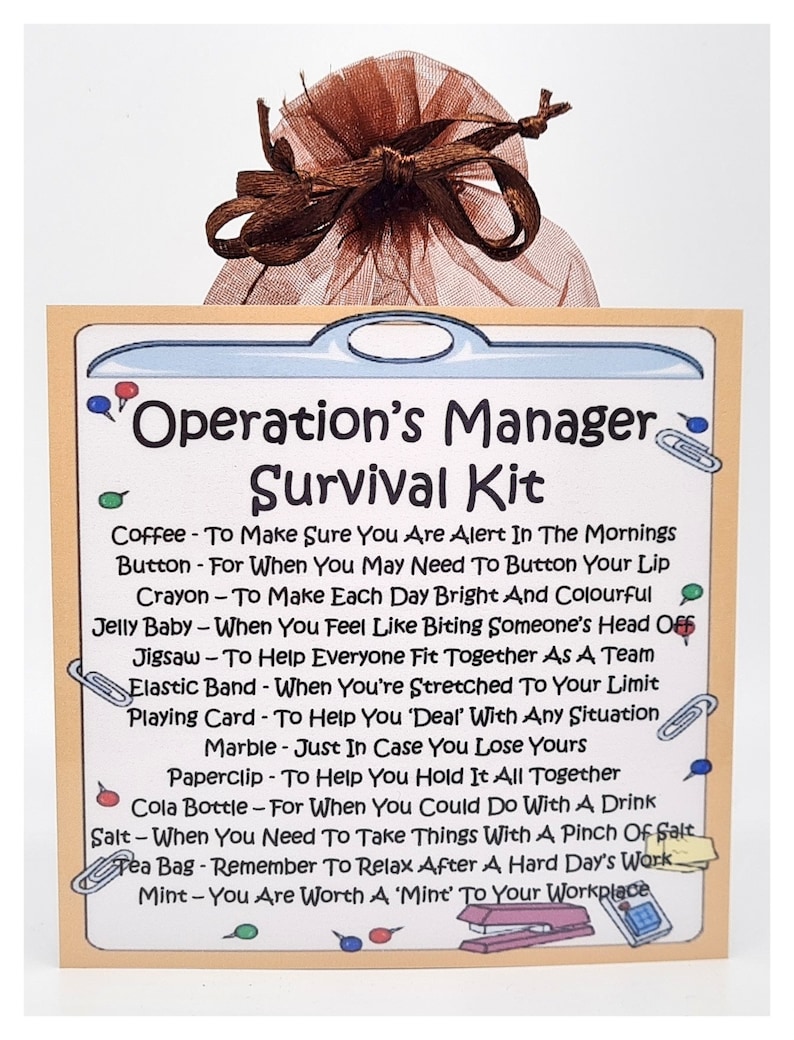 Operation's Manager Survival Kit Fun Novelty Gift & Card - Etsy