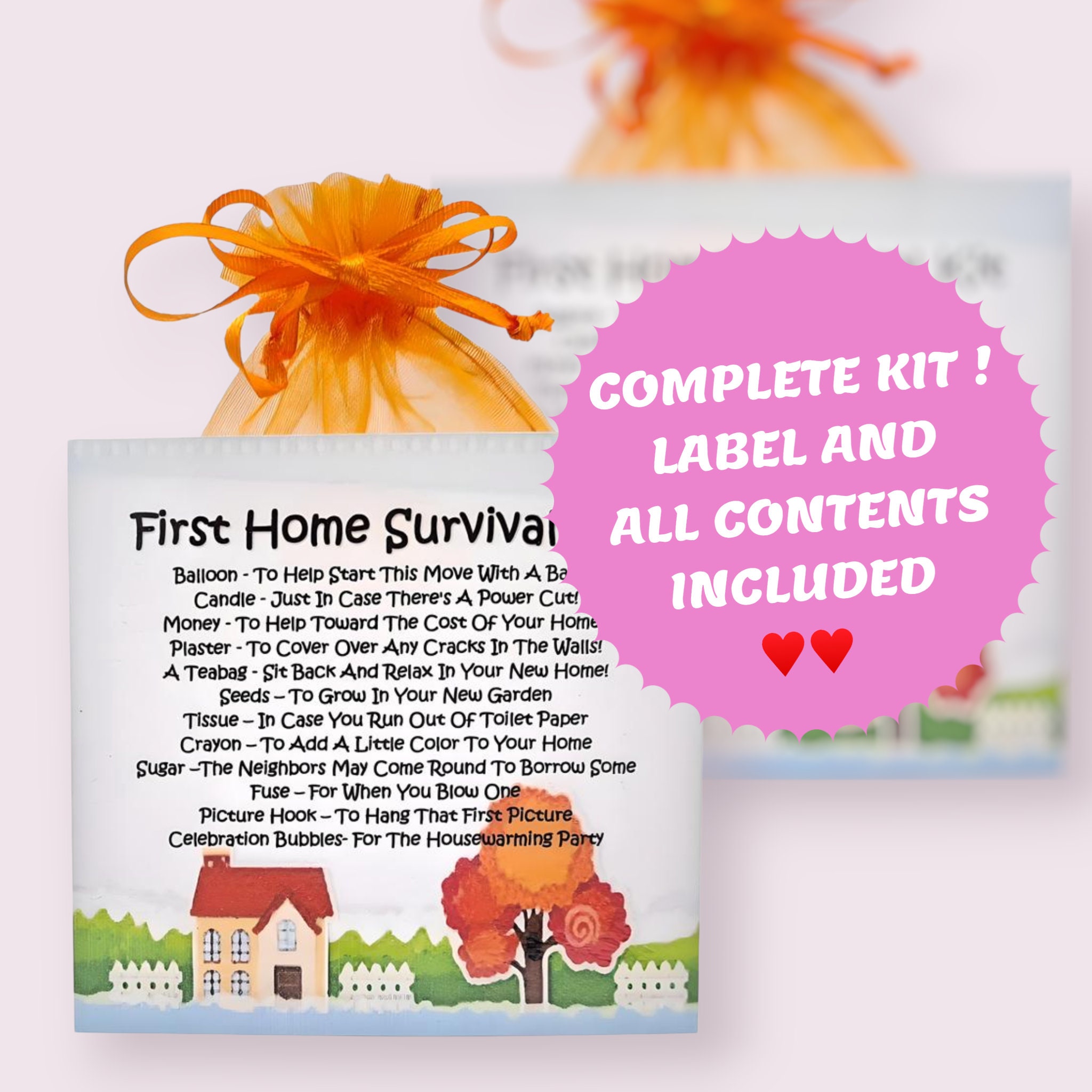 First Home Survival Kit - Fun Novelty Gift | Good Luck | Keepsake | New ...