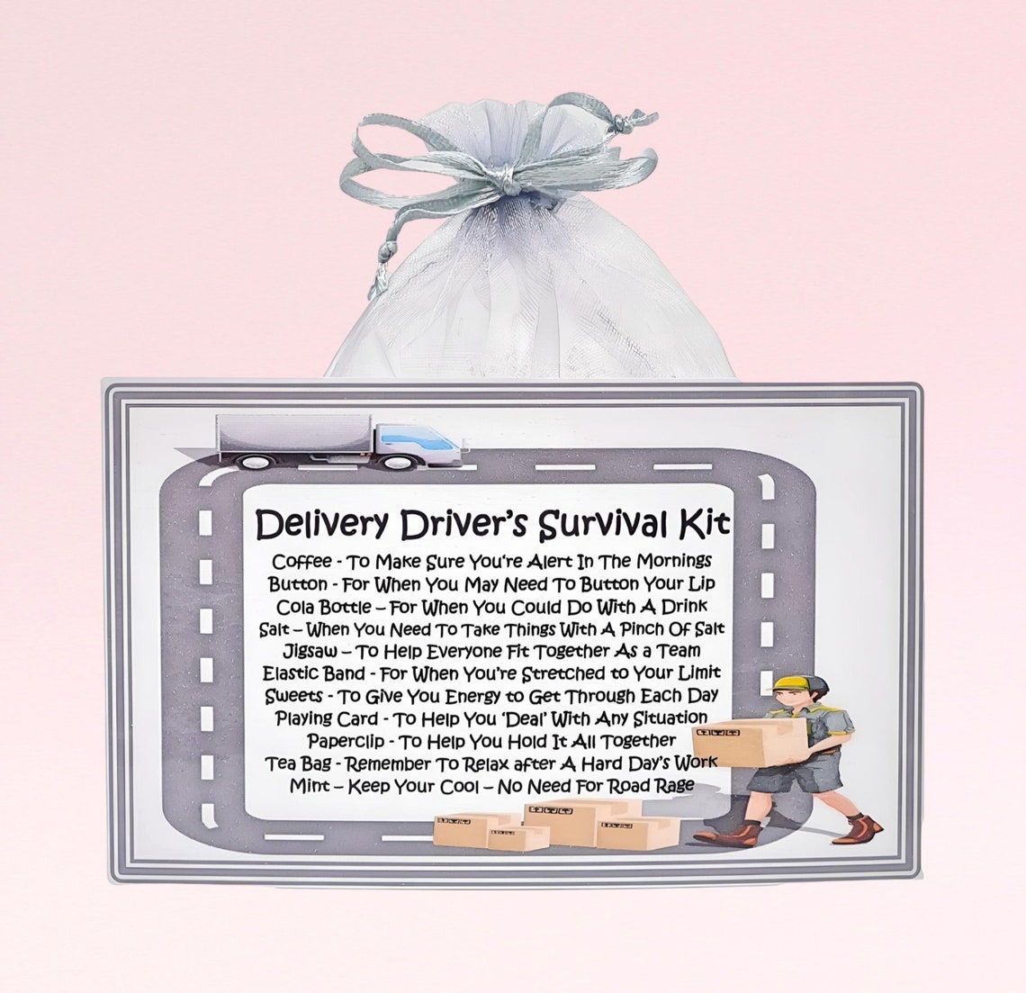 Delivery Driver's Survival Kit ~ Fun, Novelty Gift & Card | Birthday ...
