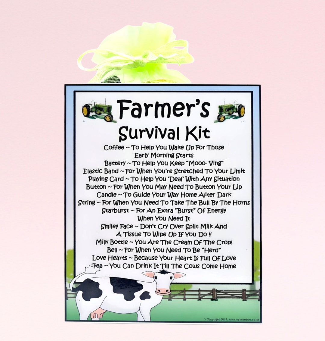 Farmer's Survival Kit ~ Fun Novelty Gift & Card Alternative | Birthday ...
