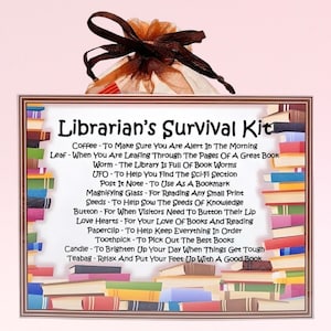 Librarian's Survival Kit ~ Fun Novelty Gift & Card Alternative ...