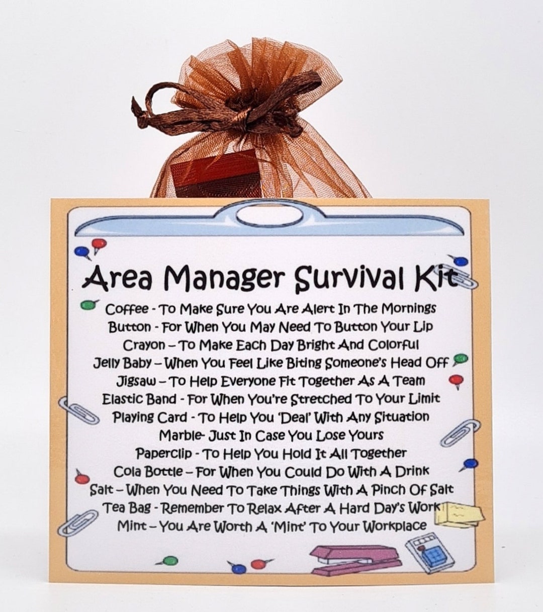 Area Manager's Survival Kit Fun Novelty Gift & - Etsy