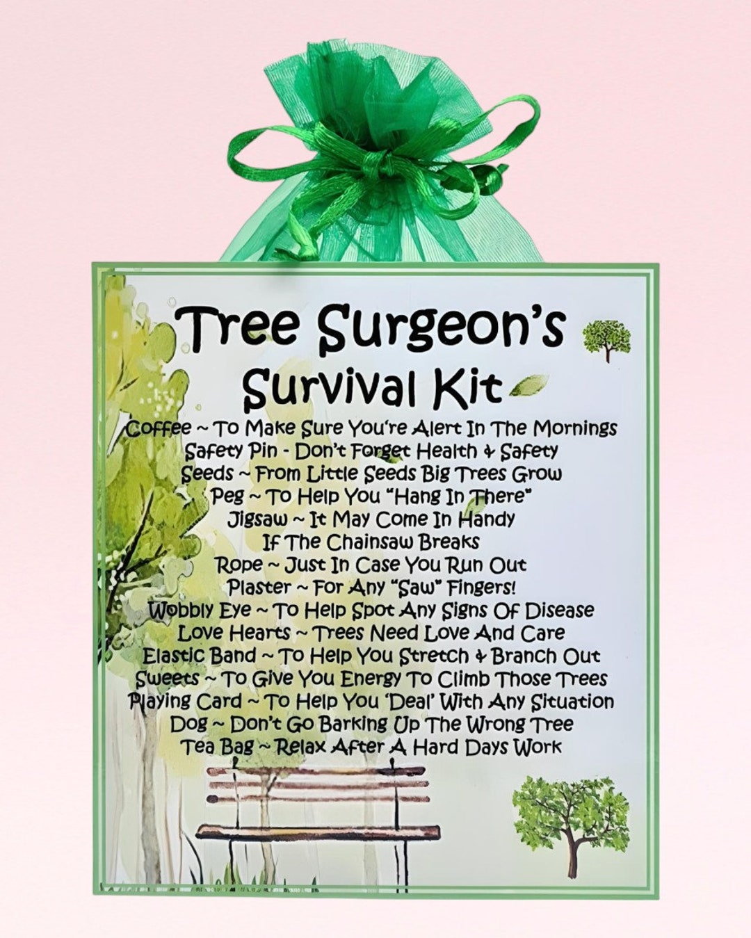 Tree Surgeon's Survival Kit ~ Fun Novelty Gift & Card Alternative ...