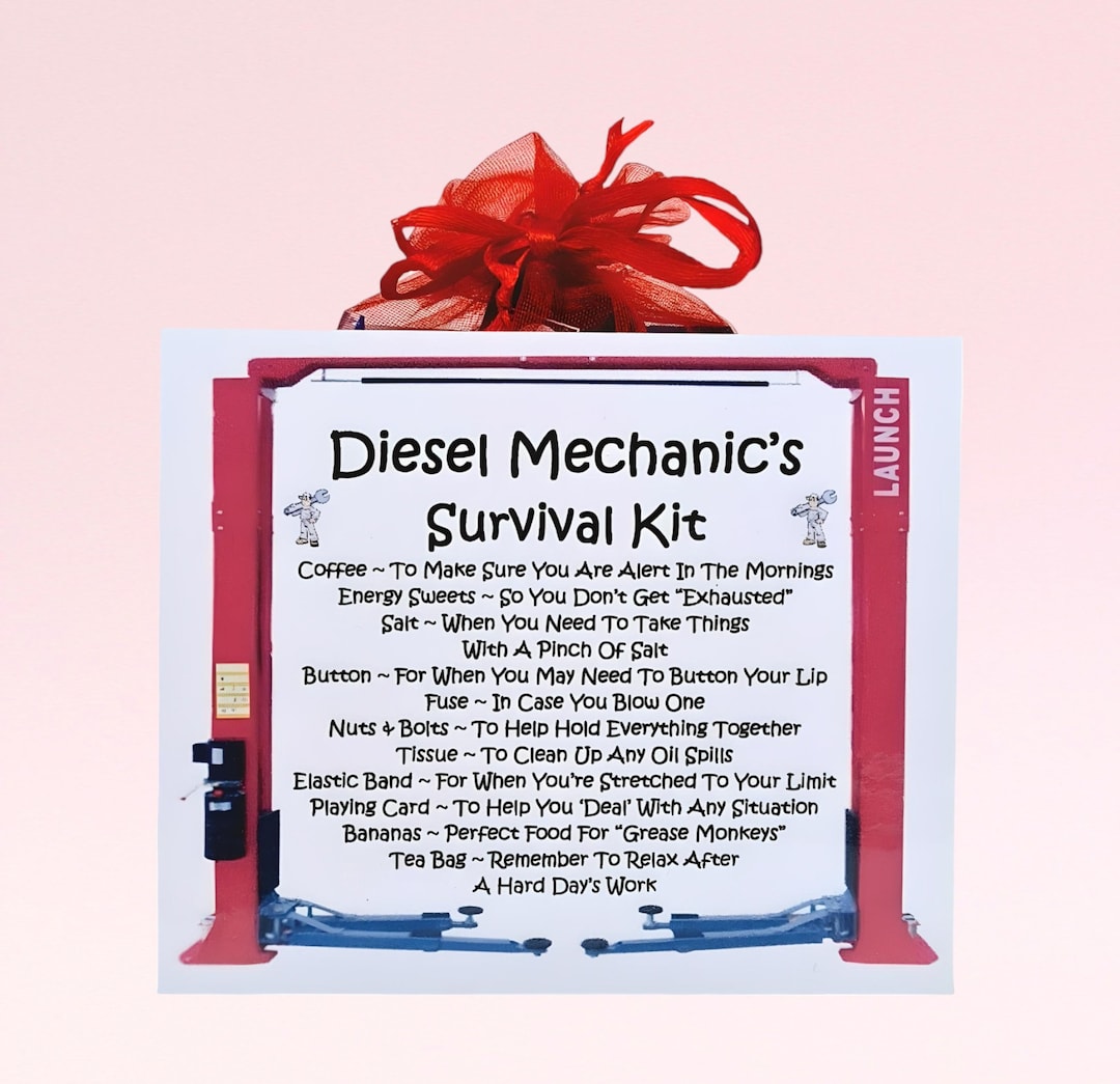 Diesel Mechanic's Survival Kit ~ Fun Novelty Gift & Card Alternative ...