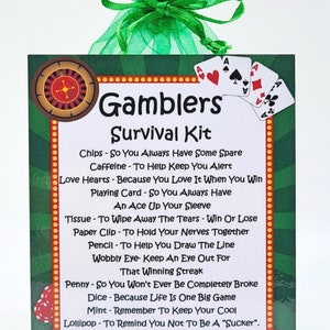 Gambler's Survival Kit ~ Fun Novelty Gift & Card Alternative | Birthday ...