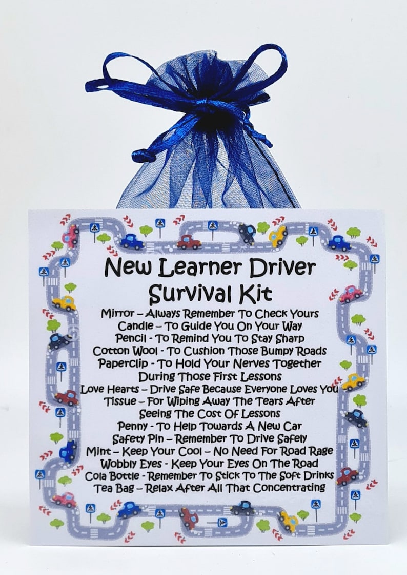 New Learner Driver Survival Kit ~ Fun Novelty Congratulations Gift & Keepsake | Present ...