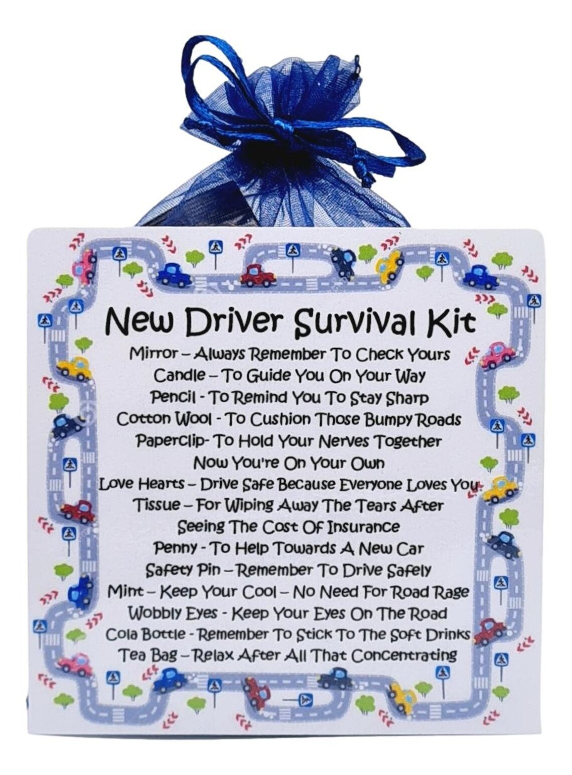 New Driver Survival Kit Fun Novelty Congratulations Gift & - Etsy