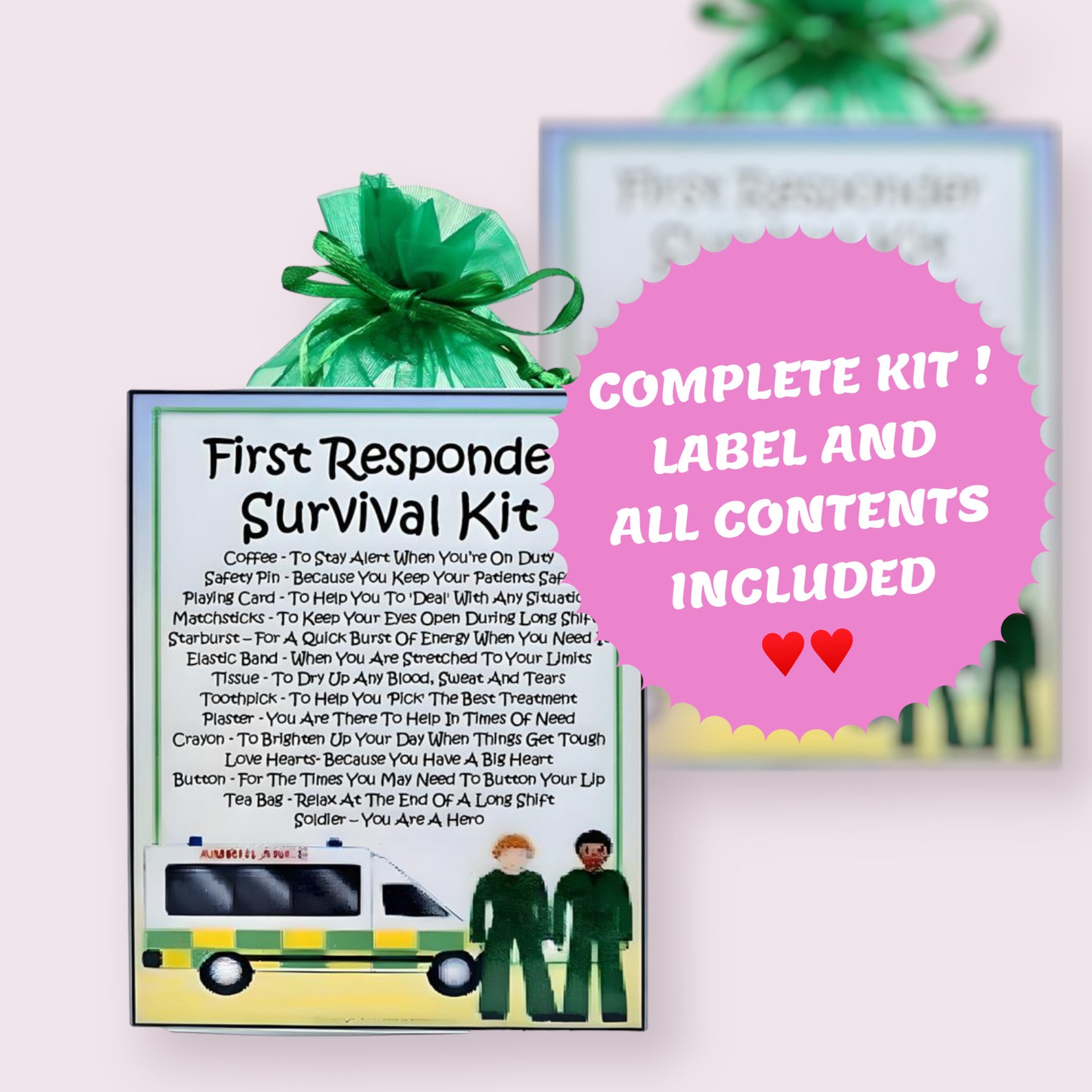 First Responder Survival Kit ~ Fun Novelty Gift & Card | Birthday ...