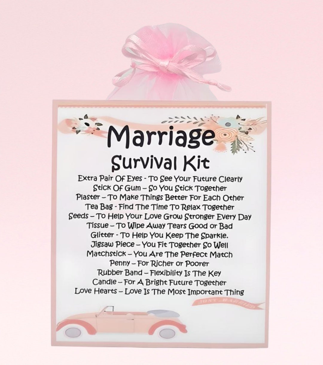 Marriage Survival Kit (pink) ~ Unique Fun Novelty Wedding Gift ...