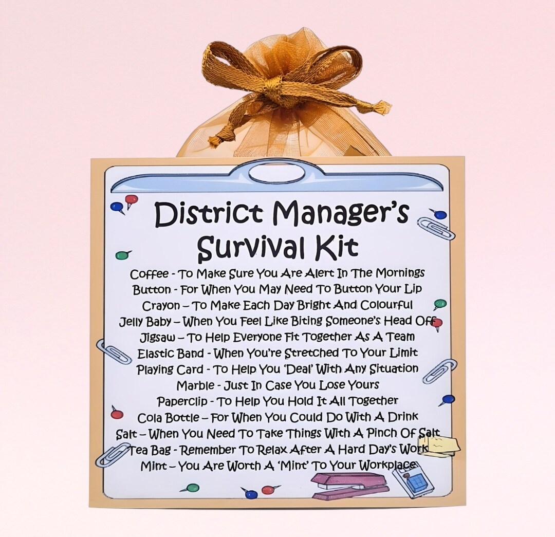 District Manager's Survival Kit ~ Fun Novelty Gift & Card Alternative ...