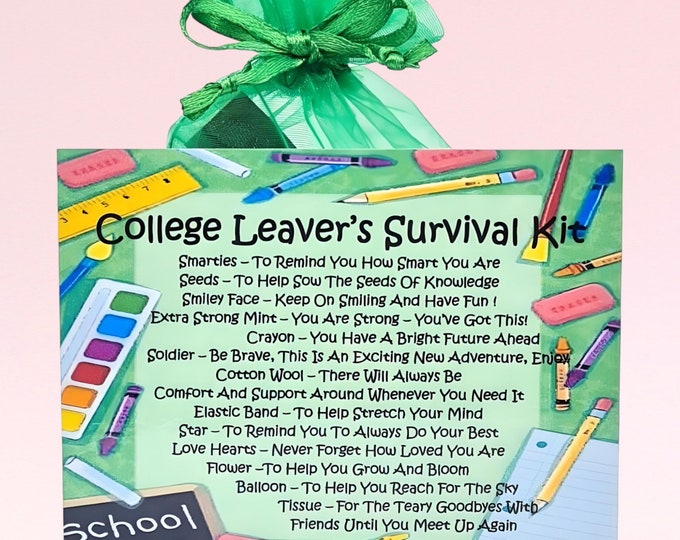 EDITABLE School Leaver's Survival Kit Card, Fun Novelty Gift, Unique ...