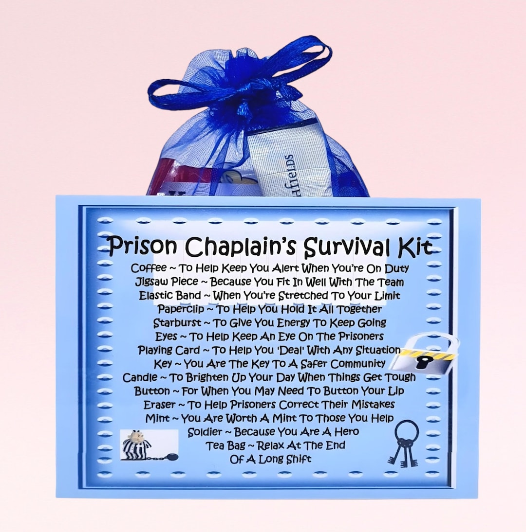 Prison Chaplain's Survival Kit ~ Fun Novelty Gift & Card Alternative ...