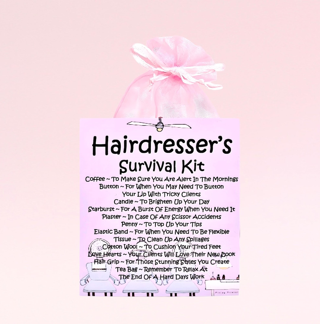 Hairdresser's Survival Kit ~ Fun Novelty Gift & Card | Birthday Present ...