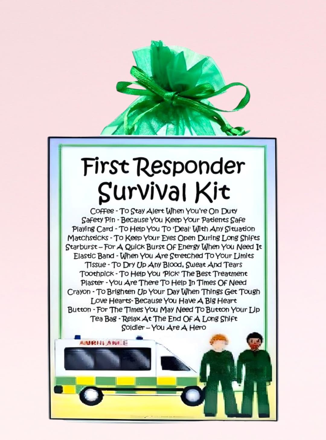 First Responder Survival Kit ~ Fun Novelty Gift & Card | Birthday ...