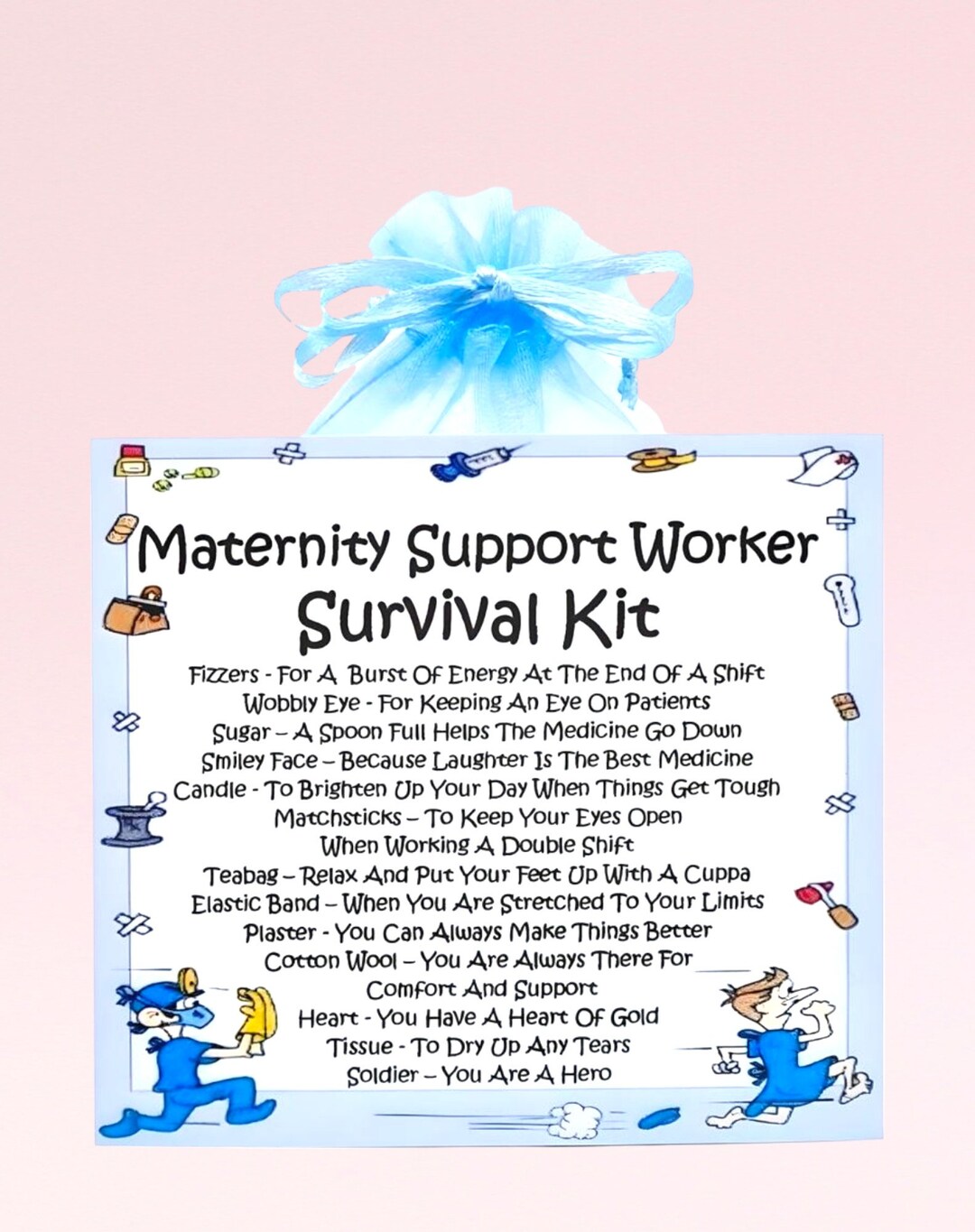 Maternity Support Worker's Survival Kit ~ Fun Novelty Gift & Card ...