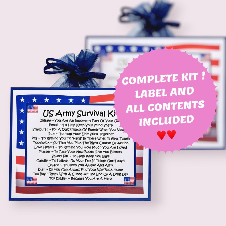 US Army Survival Kit ~ Fun Novelty Gift & Card | Birthday Present ...