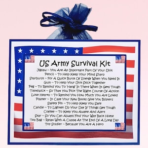 US Army Survival Kit ~ Fun Novelty Gift & Card | Birthday Present ...