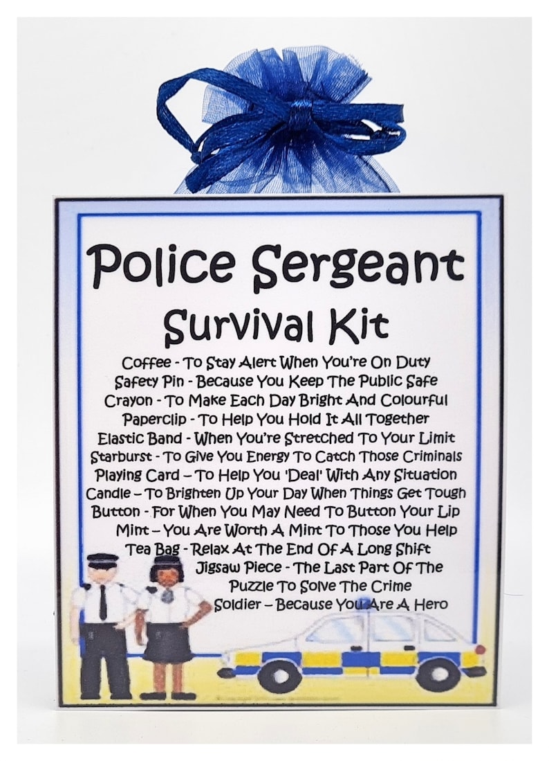 Police Sergeant Survival Kit Fun Novelty Gift & Card - Etsy