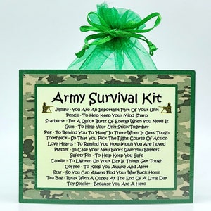 Army Survival Kit ~ Fun Novelty Gift & Card | Birthday Present ...