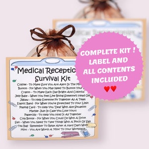 Medical Receptionist Survival Kit ~ Fun Novelty Gift & Card Alternative ...