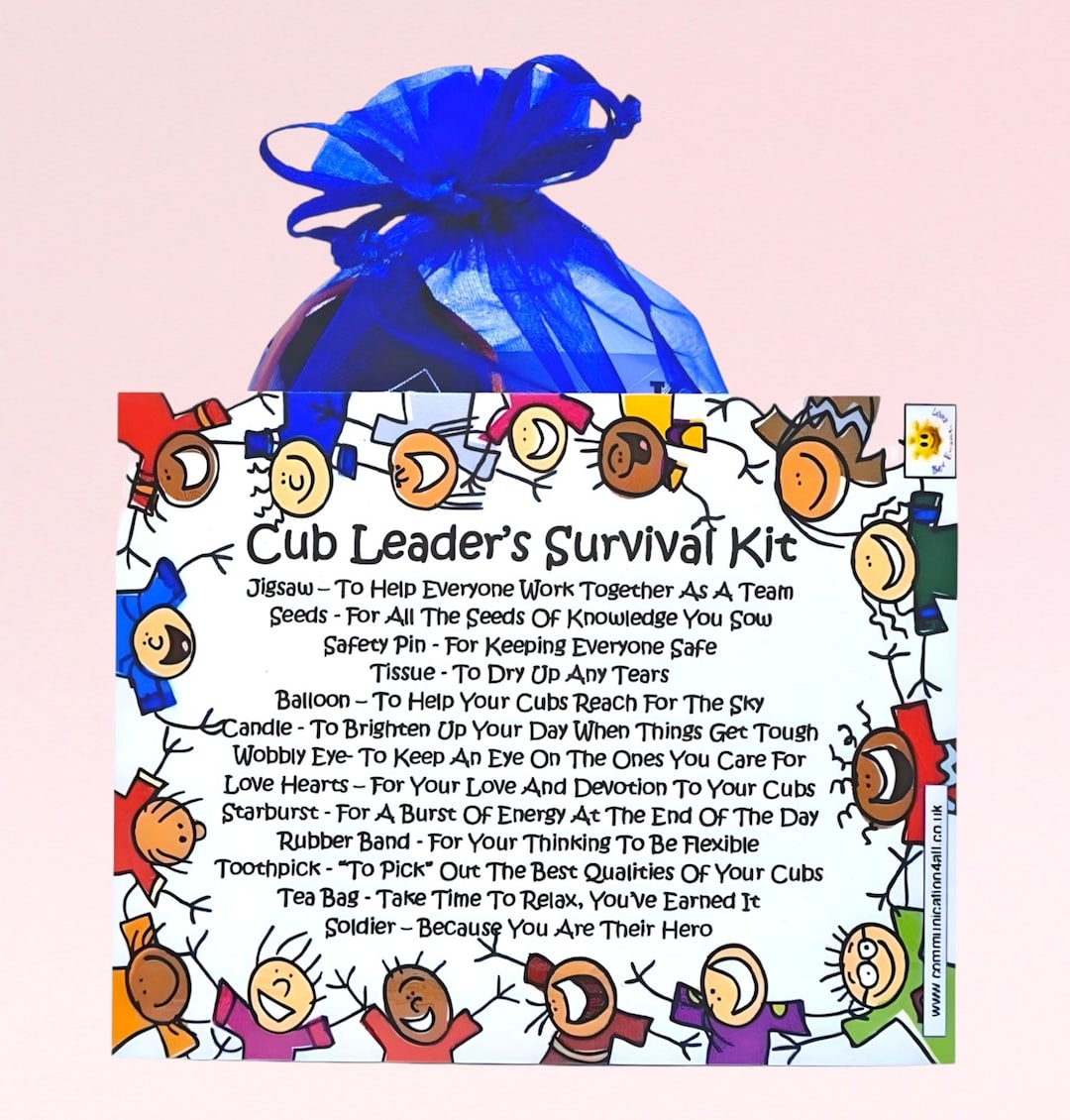 Cub Leader's Survival Kit ~ Fun Novelty Gift & Card Alternative ...