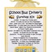 School Bus Driver's Survival Kit USA Fun Novelty Gift & Card Birthday ...
