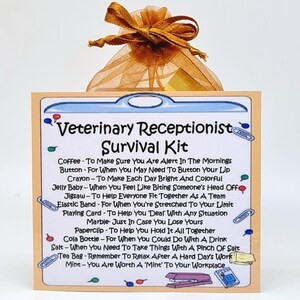 Veterinary Receptionist Survival Kit ~ Fun Novelty Gift & Greetings ...