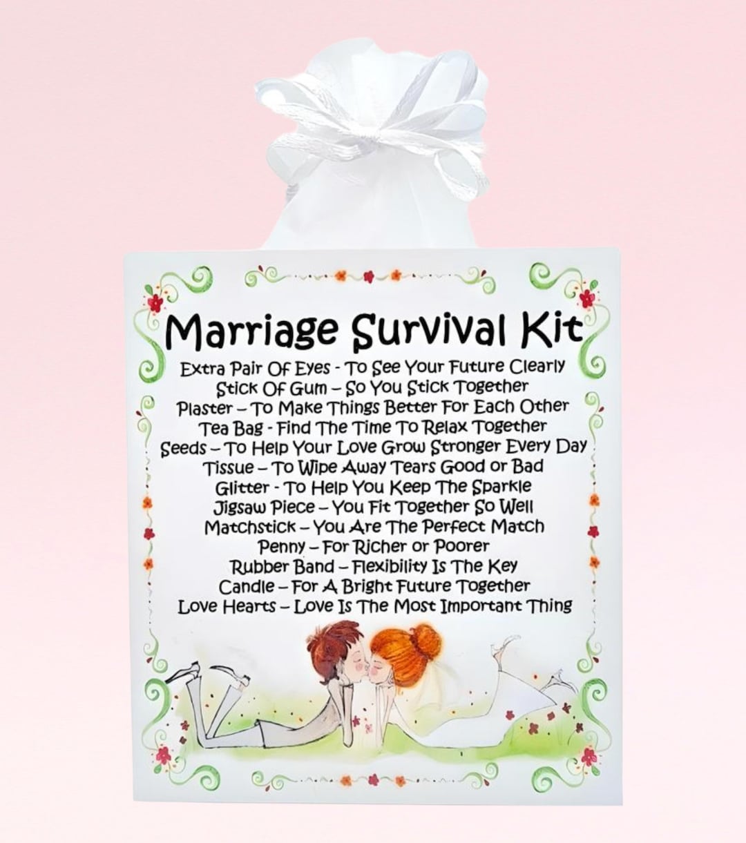 Marriage Survival Kit (cute) ~ Unique Fun Novelty Wedding Gift ...