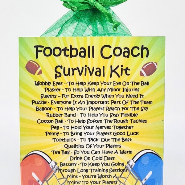 Football Coaches Survival Kit - Etsy