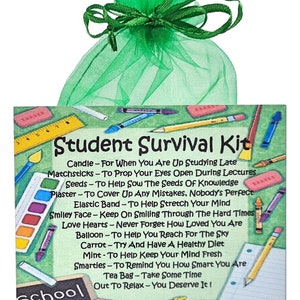 Student Survival Kit ~ Fun Novelty Gift & Card Alternative | Present ...