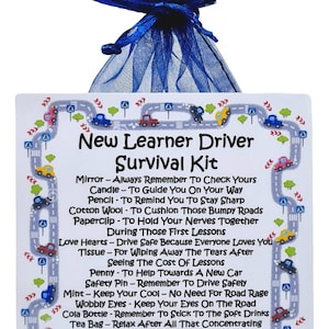 New Learner Driver Survival Kit ~ Fun Novelty Congratulations Gift ...