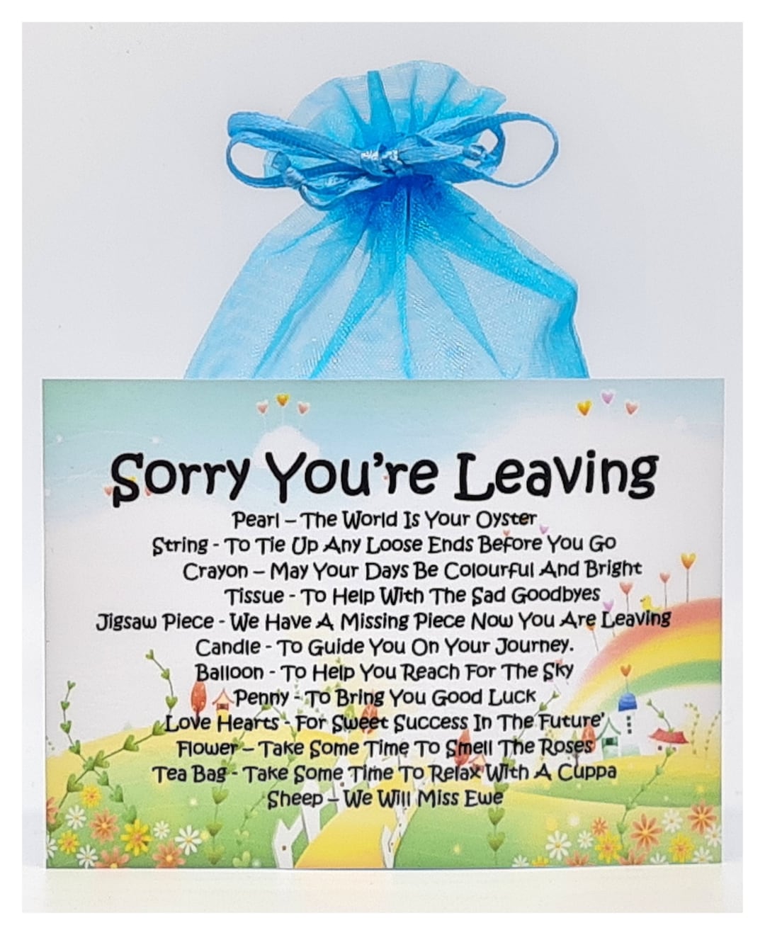 Sorry Youre Leaving Survival Kit NEW Fun Novelty Gift Good Luck Goodbye ...