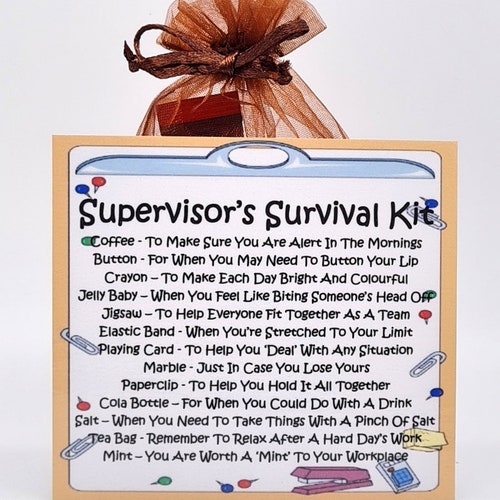 Receptionist's Survival Kit Fun Novelty Gift & Card - Etsy