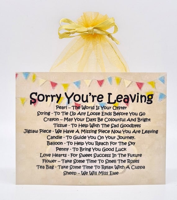 Sorry Youre Leaving Survival Kit Fun Novelty Gift / Good - Etsy UK