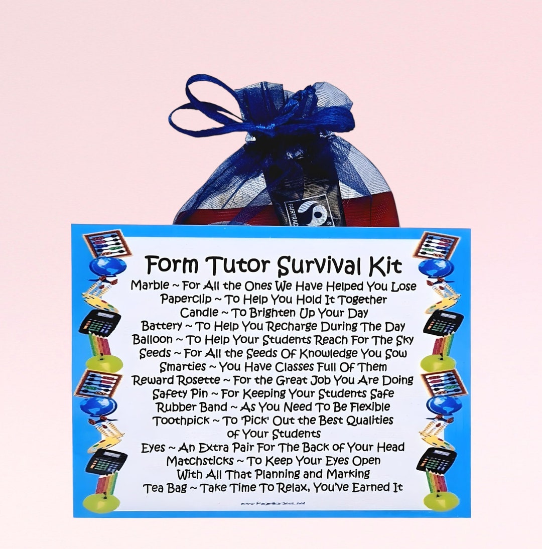 Form Tutor Survival Kit ~ Fun Novelty Gift & Card | Birthday Present ...