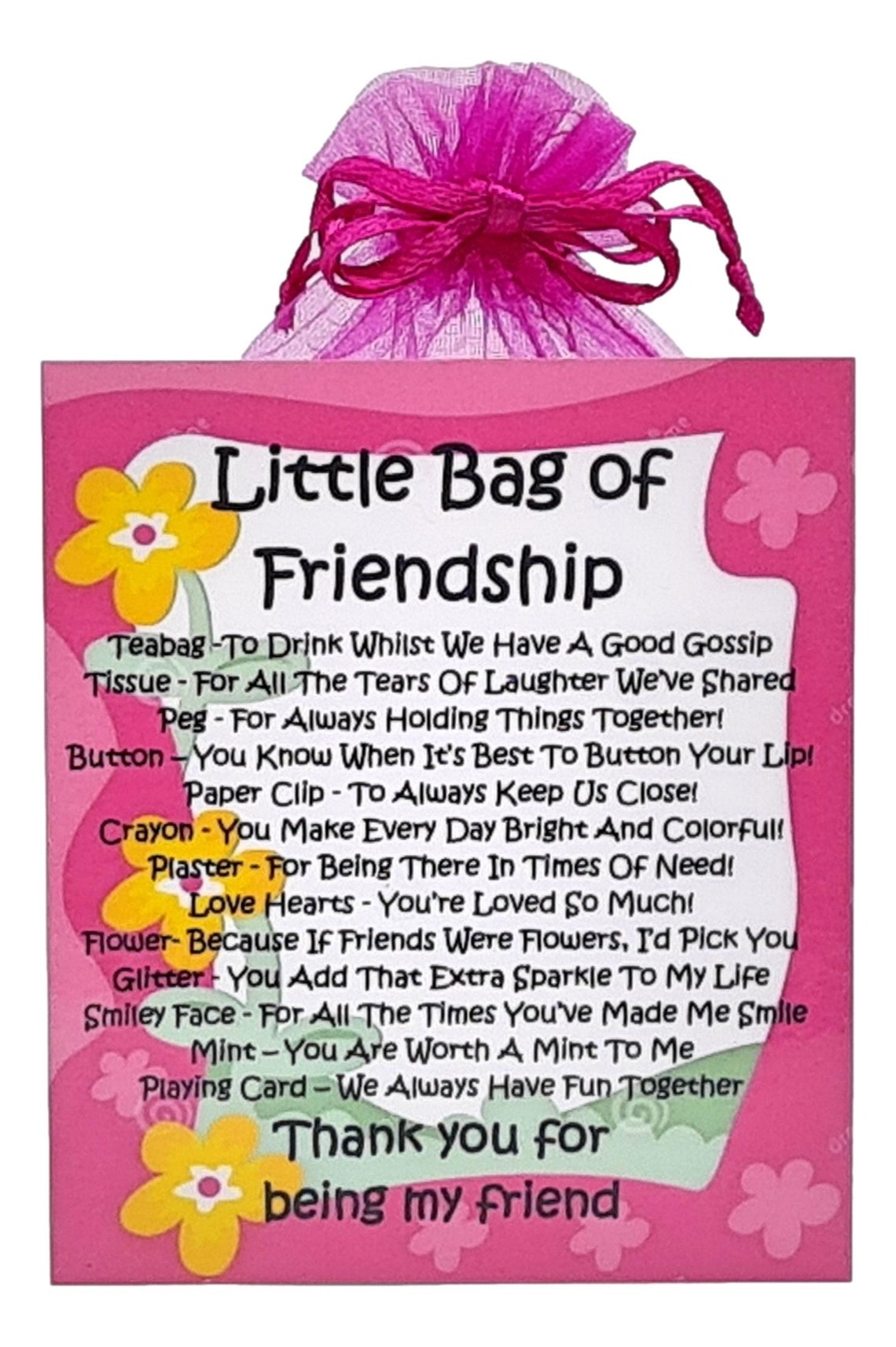 Little Bag of Friendship ~ Unique Fun Novelty Gift & Greetings Card ...