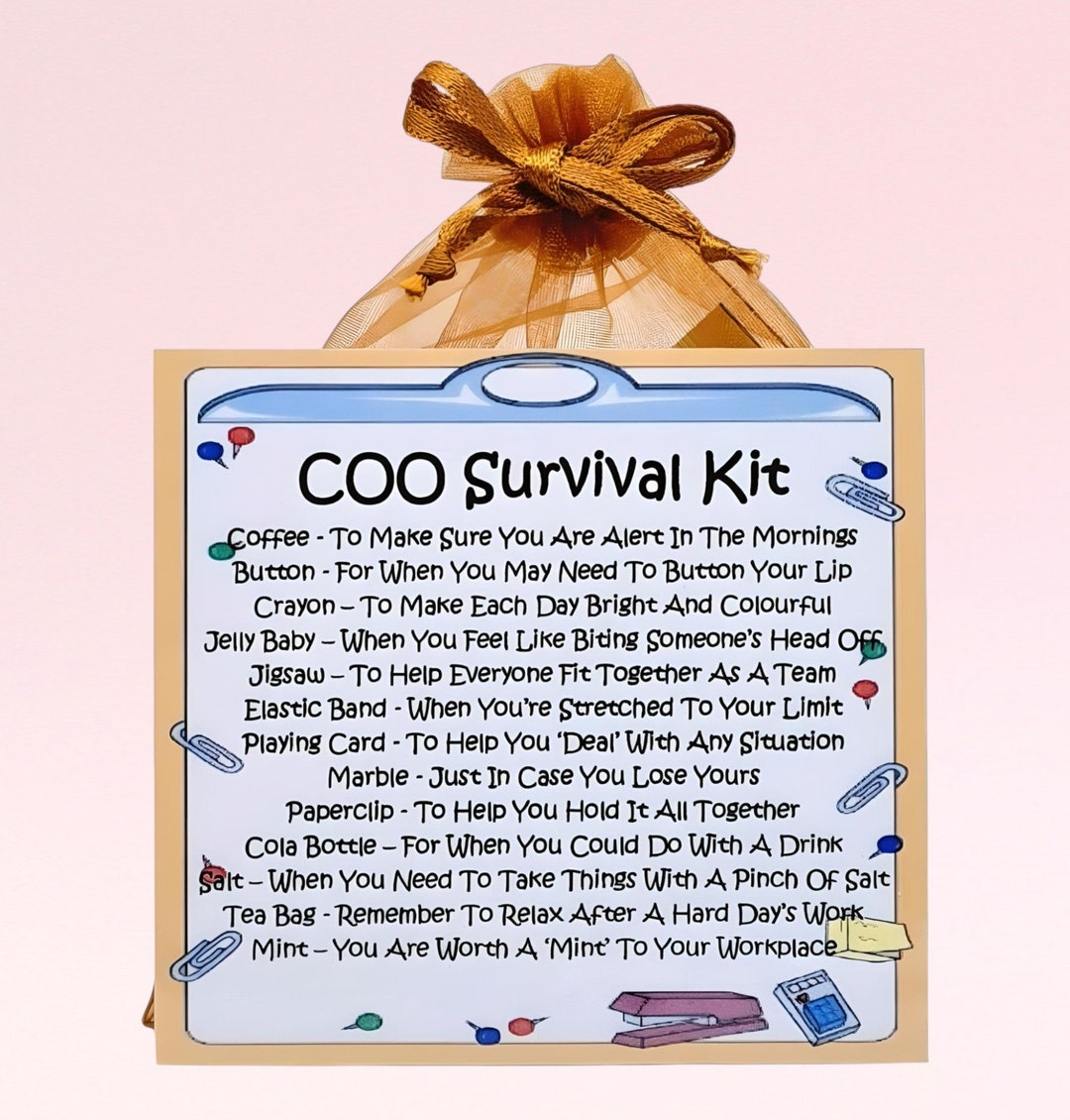 COO Survival Kit ~ Fun Novelty Gift & Card Alternative | Birthday ...