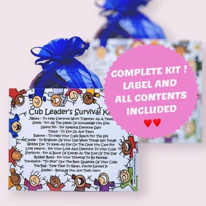 Cub Leader's Survival Kit ~ Fun Novelty Gift & Card Alternative ...