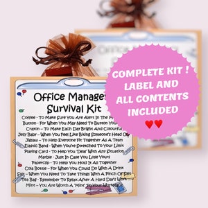 Office Manager's Survival Kit ~ Fun Novelty Gift & Card | Birthday ...